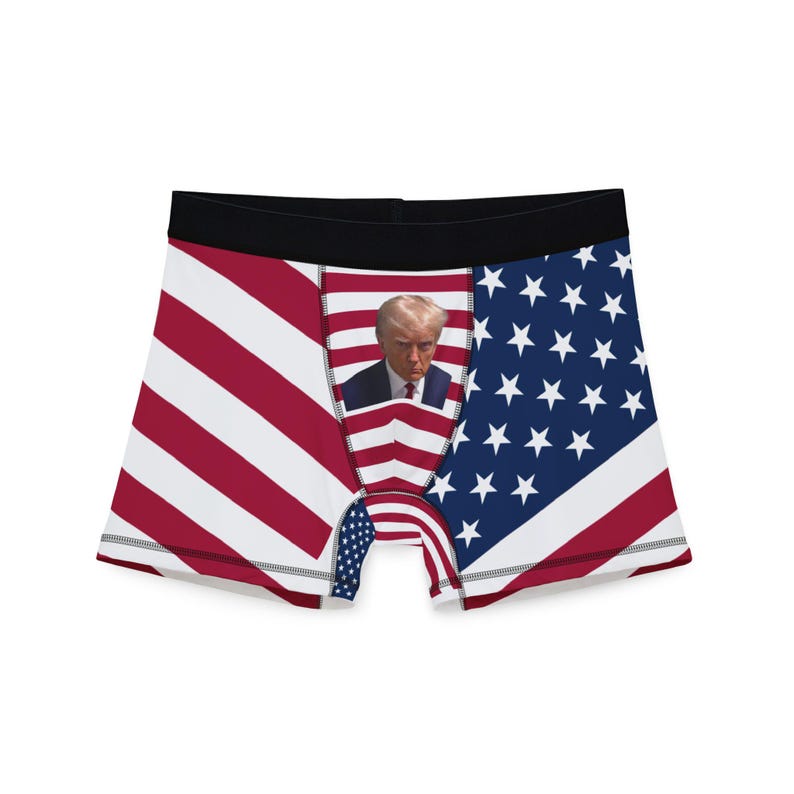 Donald Trump Mugshot Men's Boxers Funny Political Underwear, Novelty ...