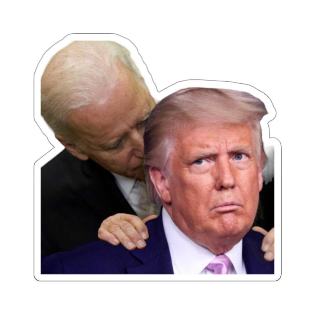 Funny Joe Biden Sniffing Donald Trump Sticker- Meme Gift - Etsy