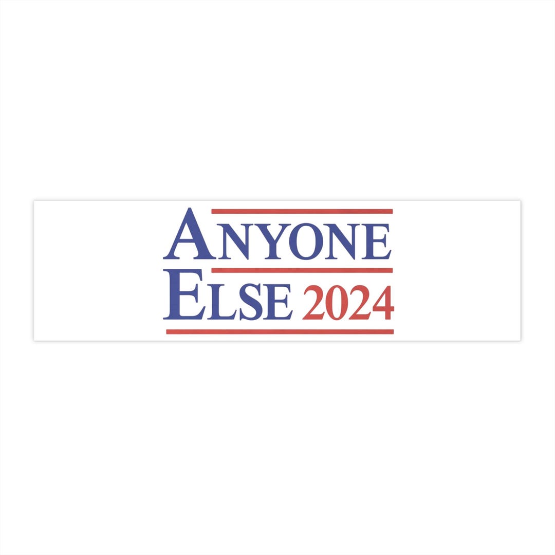2024 Election Humor Bumper Sticker Stand Out With Anyone Else Joke ...