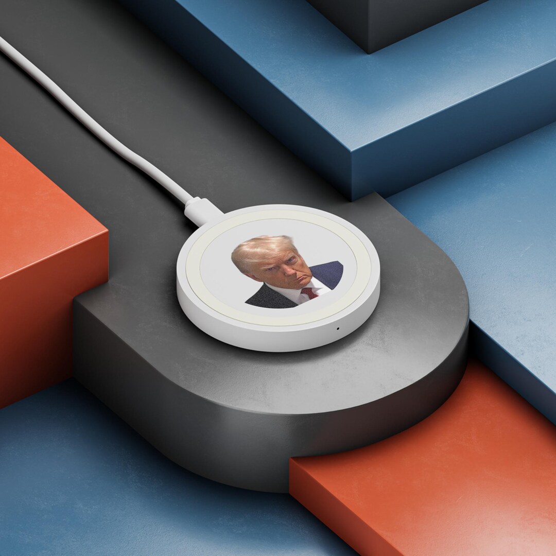 Donald Trump Mugshot Wireless Charging Pad for Phone white Gag Gift ...