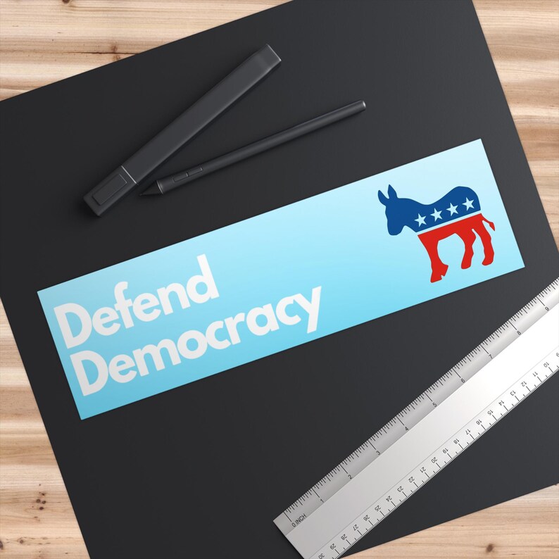 Defend Democracy Bumper Sticker - Etsy