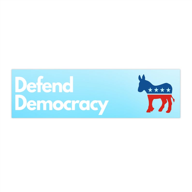 Defend Democracy Bumper Sticker - Etsy