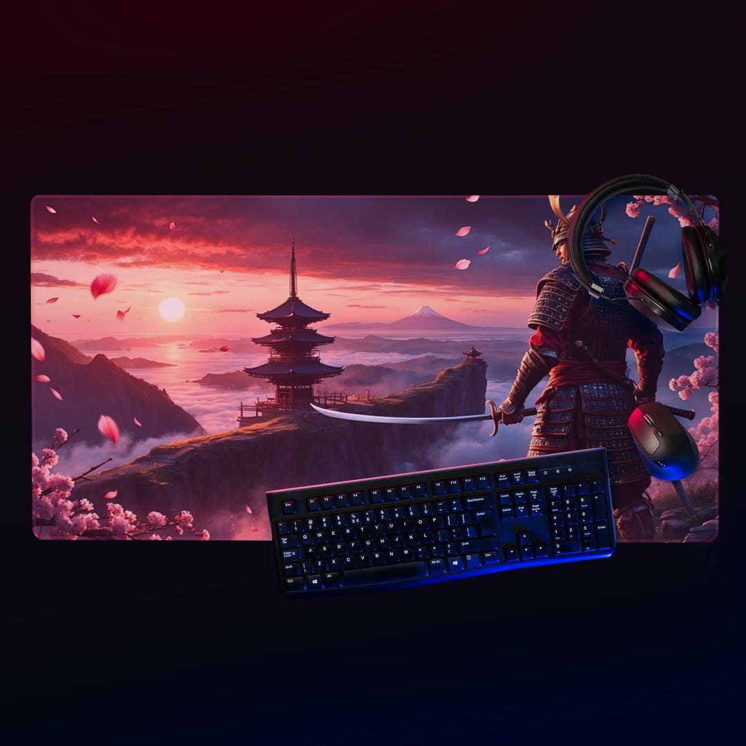 Epic Samurai Gaming Mouse Pad Large Desk Mat for Gamers Non-slip Mouse ...