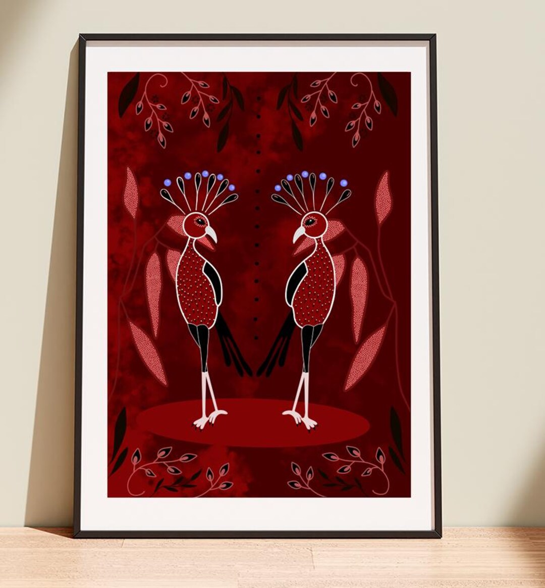 Wall Art Decor, Secretary Bird. Printable Size up to 50x70 Centimeters ...