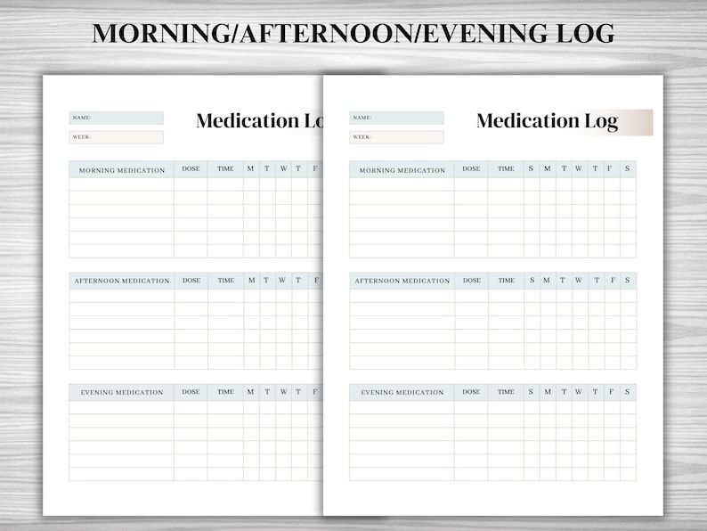 Medication Log Printable | Medication Tracker | Daily Meds Reminder ...