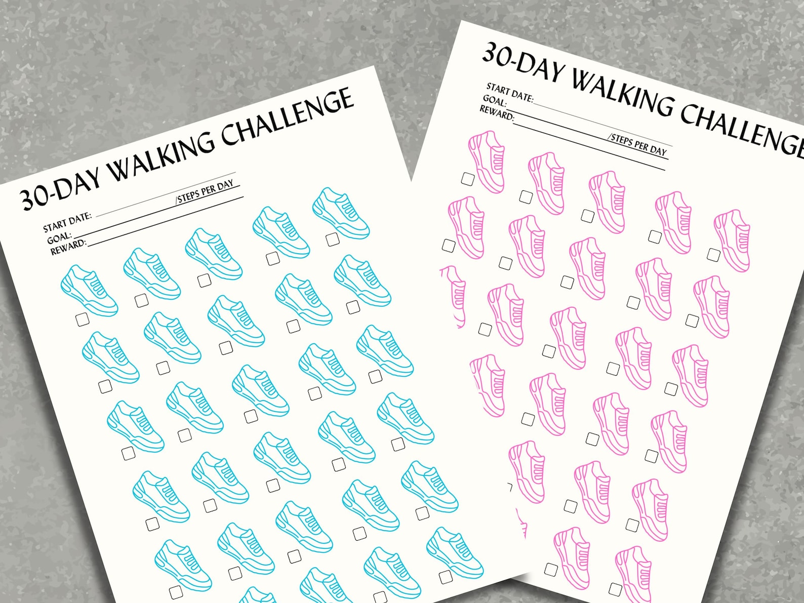 30-day Walking Challenge Printable | 30 Day Walk Tracker | Fitness ...