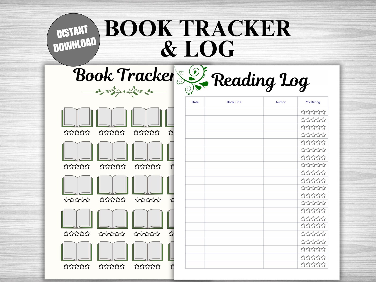 Book Tracker Printable | Reading Log Printable | Book Reading Template ...