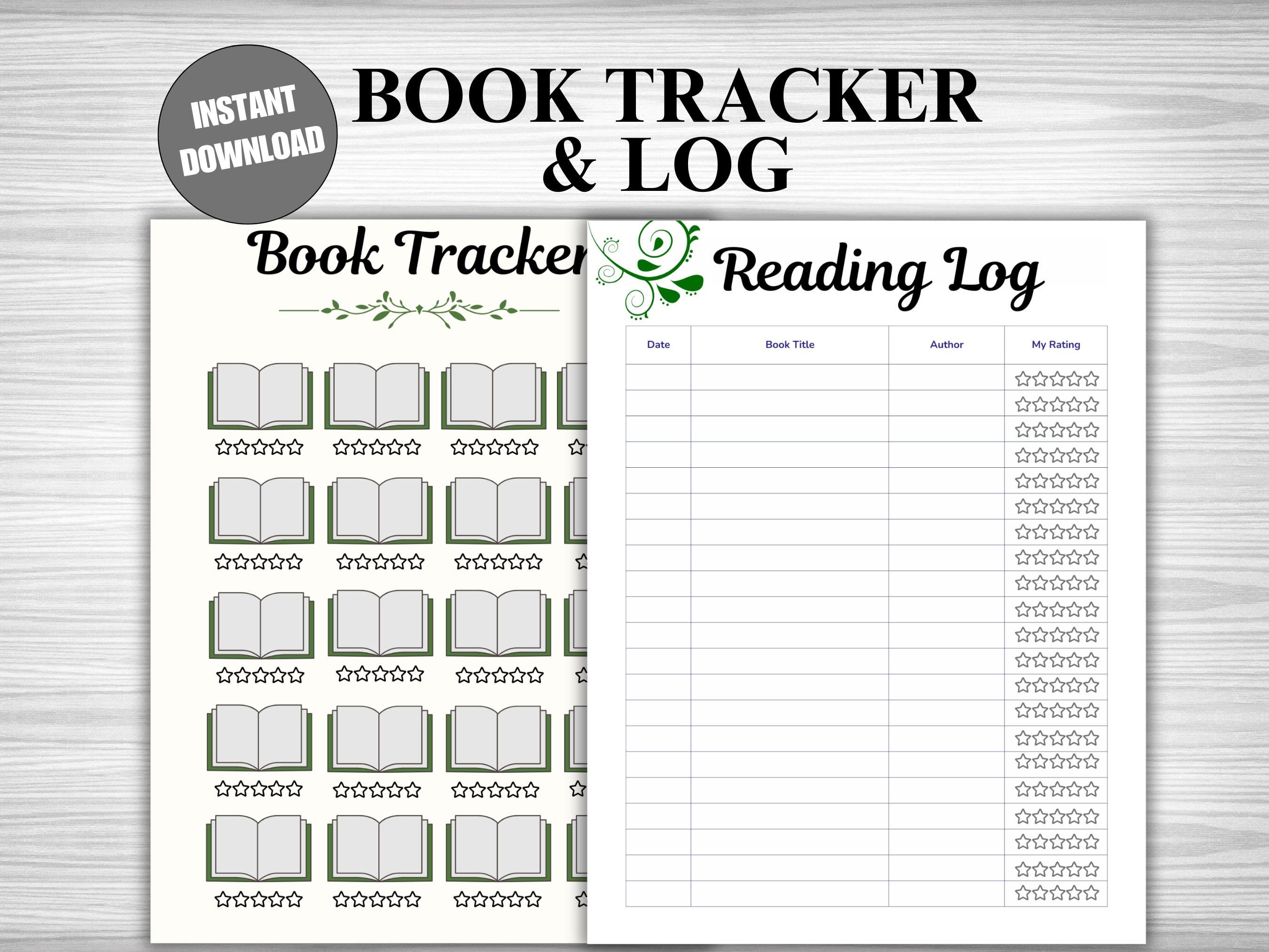 Book Tracker Printable: Reading Log & Challenge (PDF) - Etsy