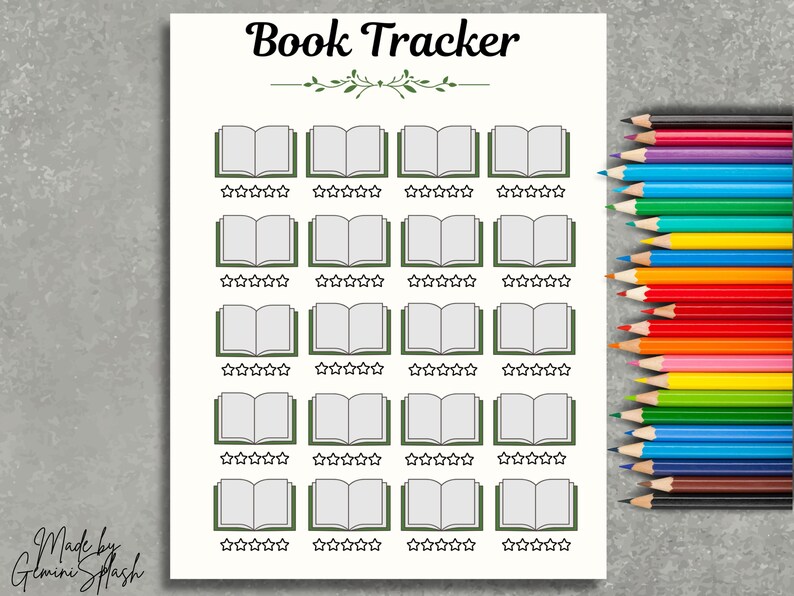Book Tracker Printable | Reading Log Printable | Book Reading Template ...