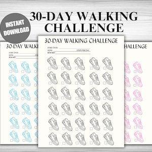 30-day Walking Challenge Tracker: Fitness Printable (PDF) - Etsy