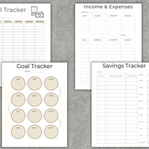 Tracker Bundle Printable PDF | Journal Tracker Pages | Habit Tracker ...