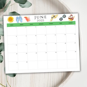 2025 Calendar Printable | Cute Calendar Planner | Monthly Planner ...