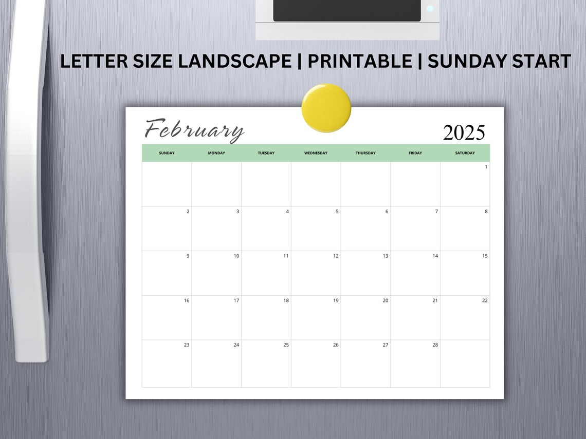 2025 Monthly Calendar Printable: Minimalist Planner (PDF) - Etsy