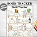 Book Tracker Printable | Bookshelf Reading Log | Reading Journal Page ...