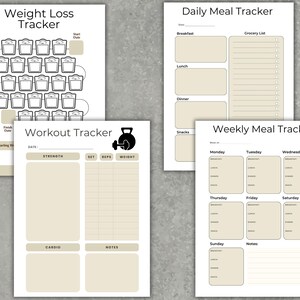 Tracker Bundle Printable PDF | Journal Tracker Pages | Habit Tracker ...
