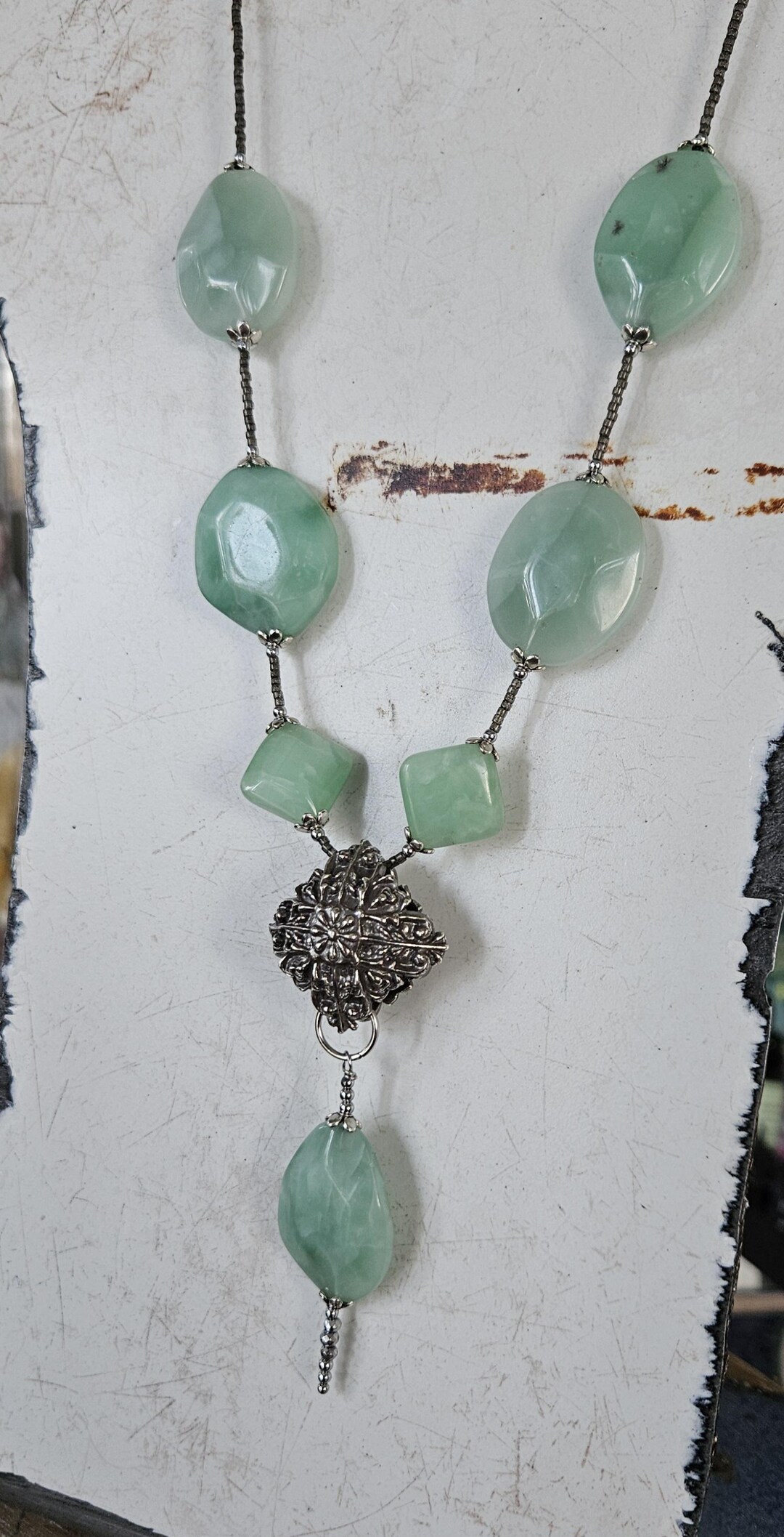 Elegantly Detailed Hollow Form Large Lentil Bead of Fine Silver a ...