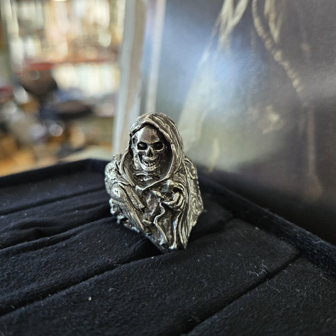 Pure Silver Likeness of the Grim Reaper, Cemetery Creeper, to Encircle ...