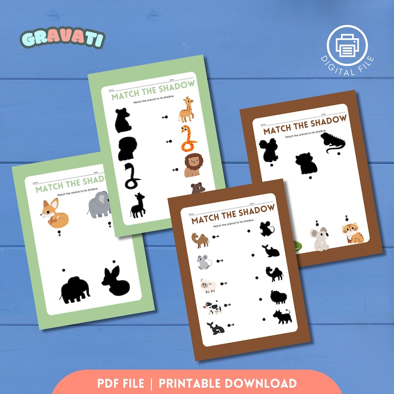 Printable Animal Worksheets for Kids Homeschool Preschool Activities ...