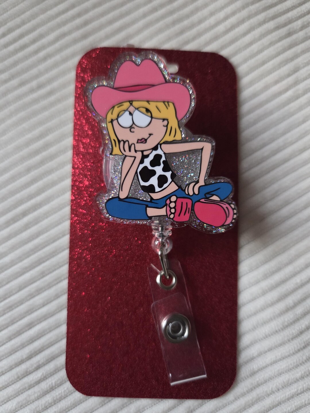 Lizzy Mcguire Cowgirl Badge Reel, Swivel Alligator Clip - Etsy