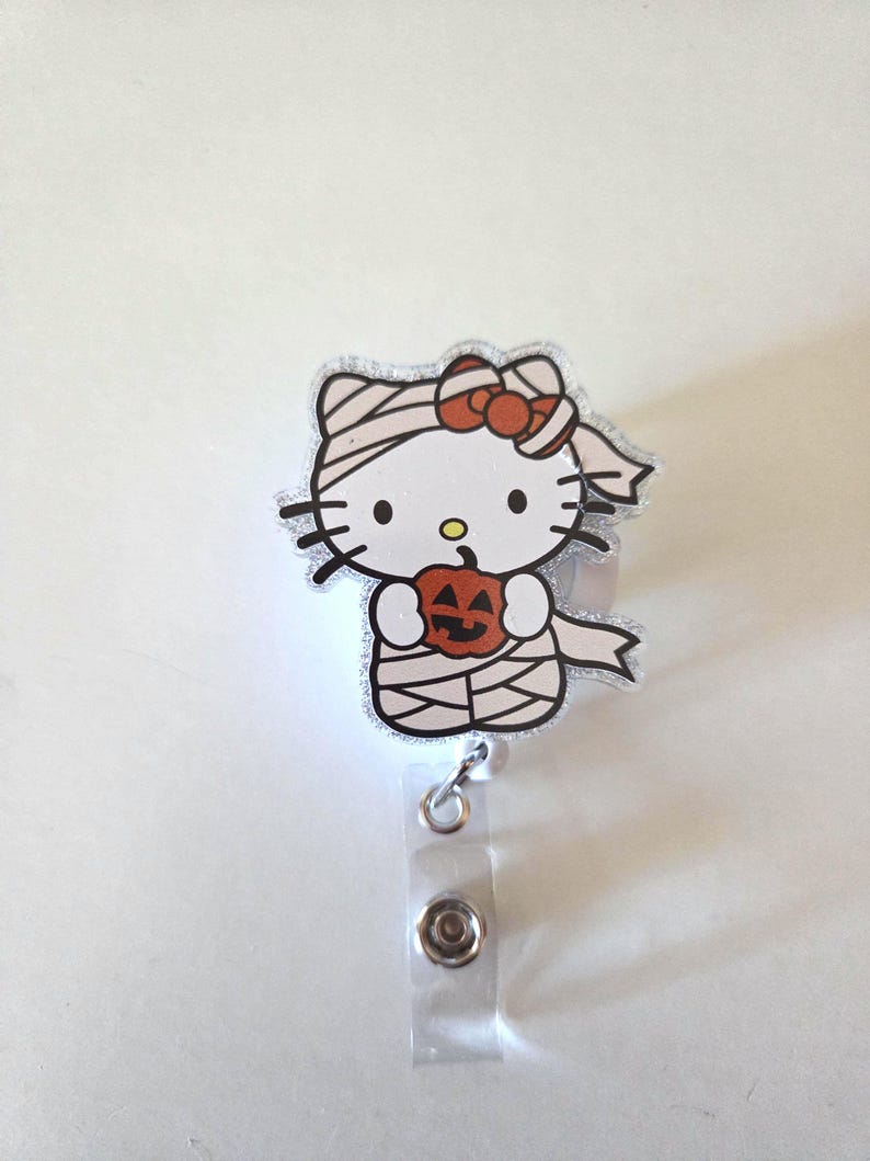 Labubu Badge Reel: Acrylic Alligator Swivel, Nurse/teacher Gift - Etsy