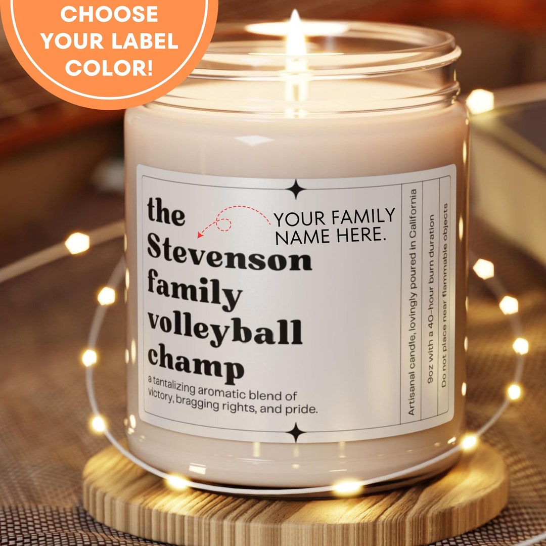 Personalized Gift for Volleyball Players Customized Volleyball Candle ...