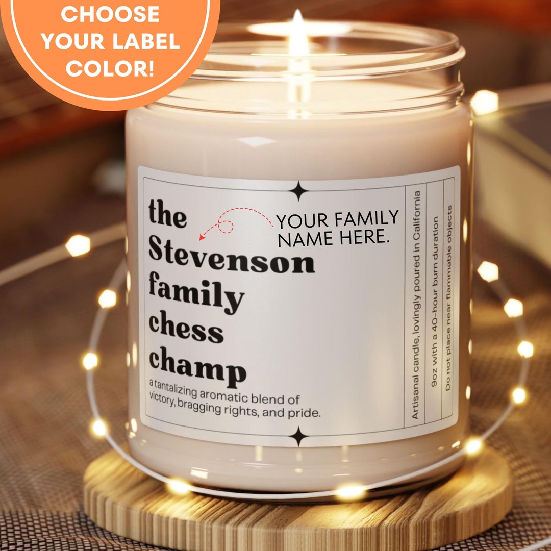 Personalized Gift for Chess Players | Customized Chess Candle | Chess ...