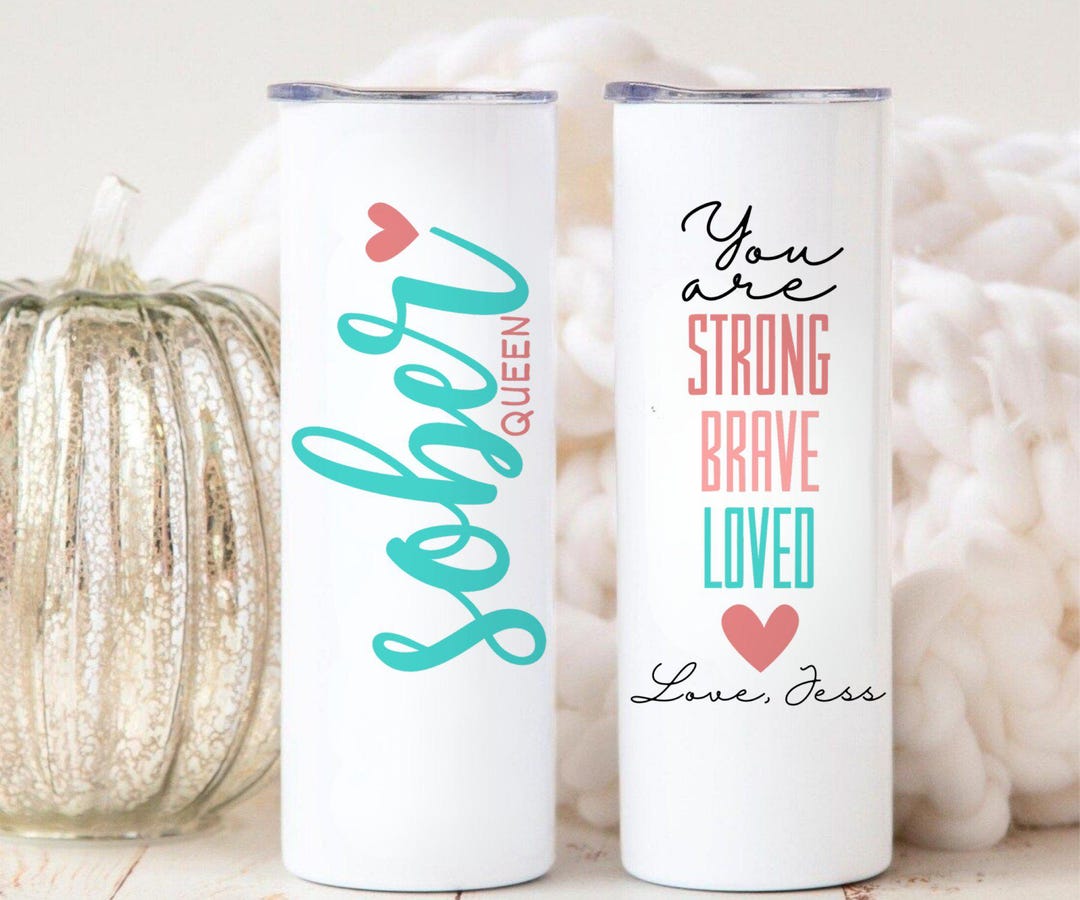 Personalized Sobriety Gift for Her, Sober Queen Tumbler for Women ...