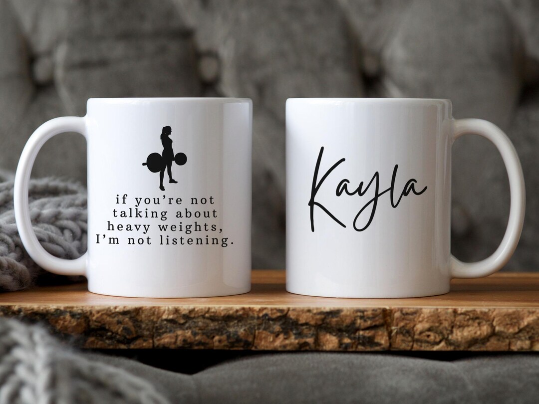 Funny Weight Training Gift Mug, Personalized Gym Mug, Lifting Mug With ...