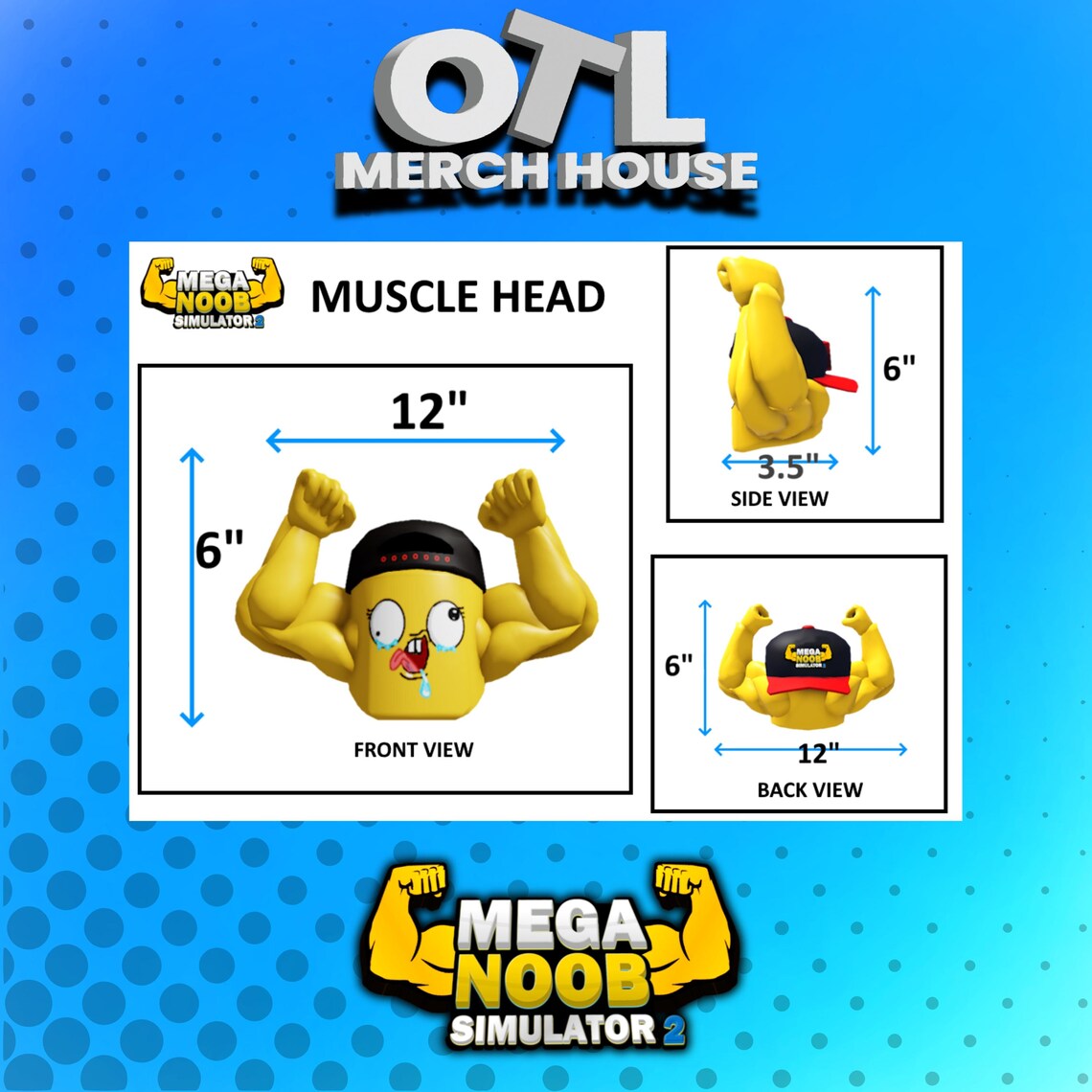 Official Muscle Head Plushie – Limited Edition Roblox Gaming Plush Toy ...