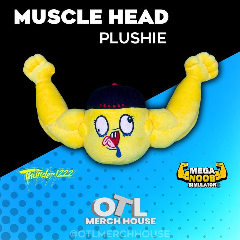 Official Muscle Head Plushie – Limited Edition Roblox Gaming Plush Toy ...