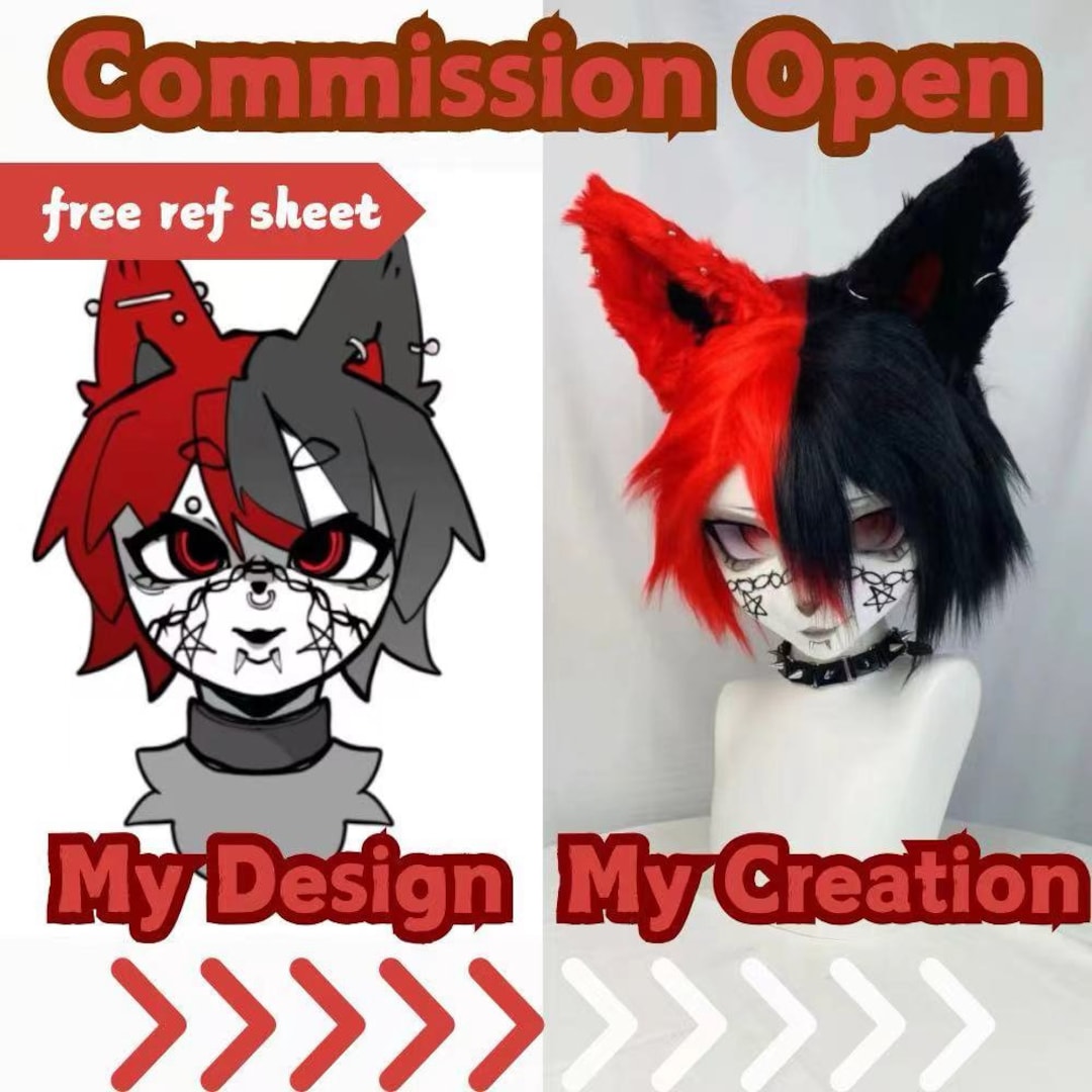 Facial Puncture Kemono Fursuit Head,custom Fursuit Commission,free ...