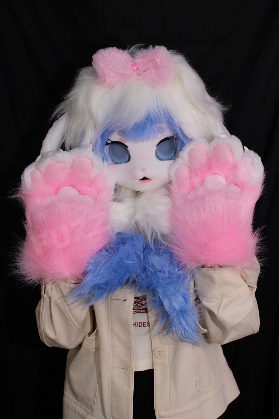 Pink Fursuit Paws,furry Soft Bulging Claws,can Make Squeaking Sounds ...