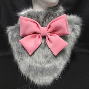 Customizable Fursuit Scarf With Bow,fluffy Neck for Fursurit,neck Fur ...