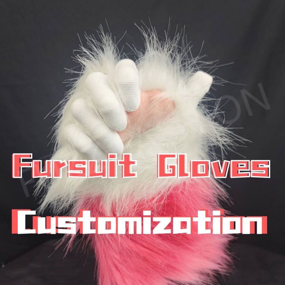 Fursuit Paws With Finger-fur Finger Gloves,color Can Be Customized,gift ...