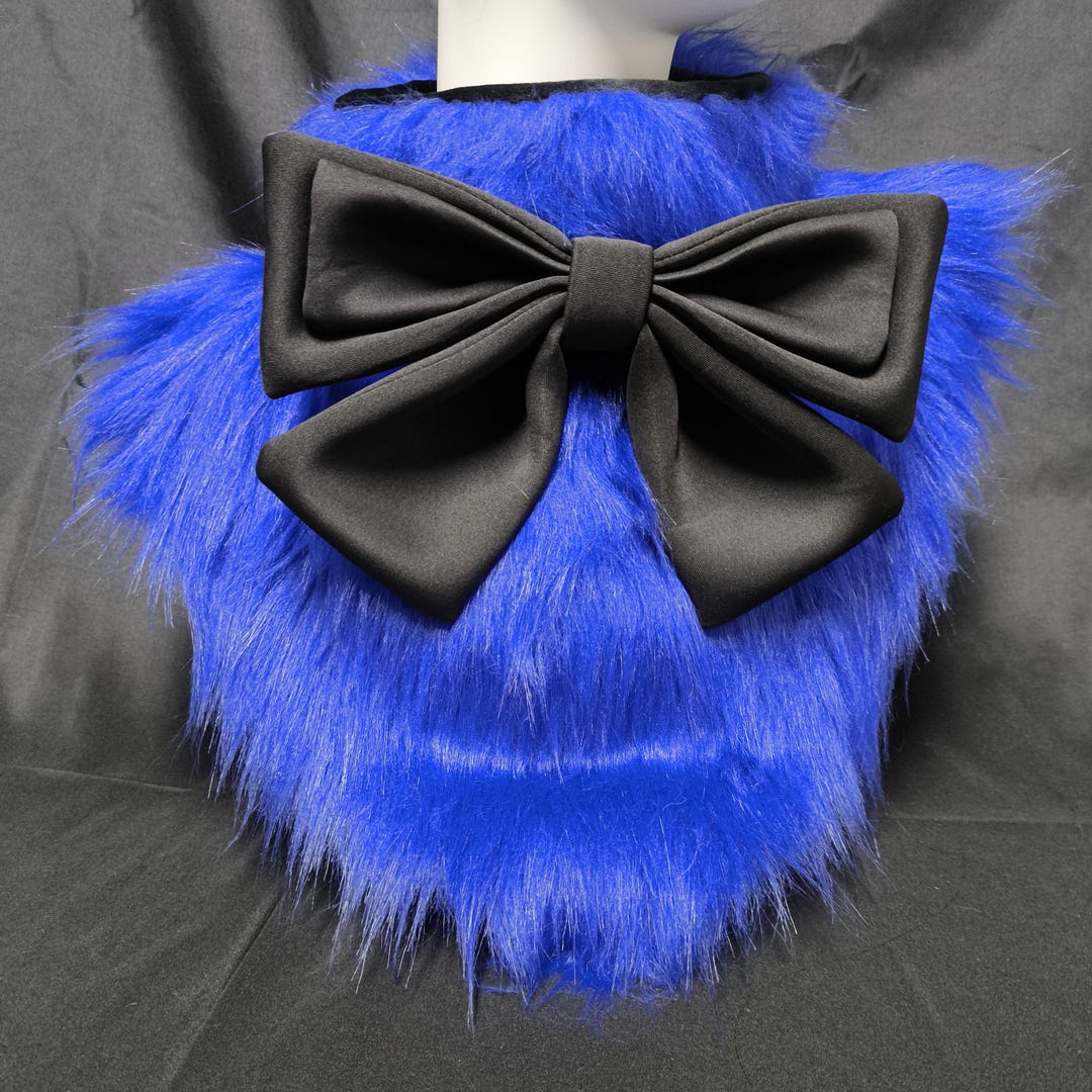 Customizable Fursuit Scarf With Bow,fluffy Neck for Fursurit,neck Fur ...