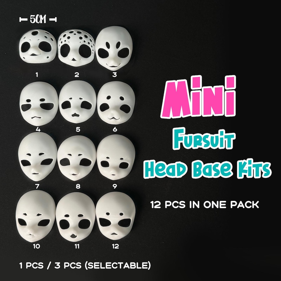 Mini Kig Head Base Kits Fursuit Head Base Kigurumi Furry Head Dino Head ...