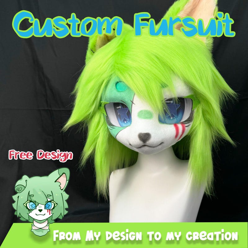 Furry Head Cosplay - Etsy