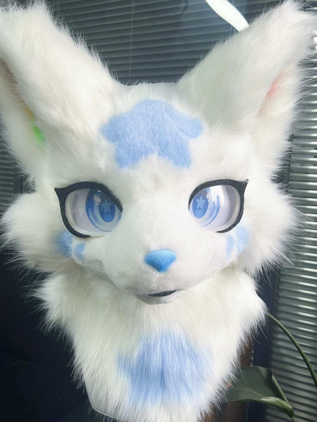 Baby White Fox Fursuit- Furry Kemono Mask, Fursuit Fox Mask, Colorful ...