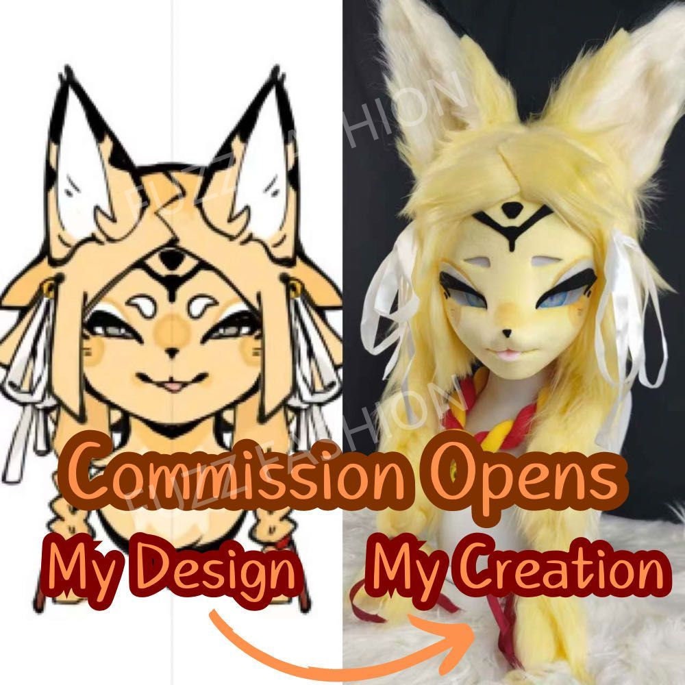 Fursuit Commission Open,fursuit Mask, Kigrumi Head,kemono Mask,fursona ...