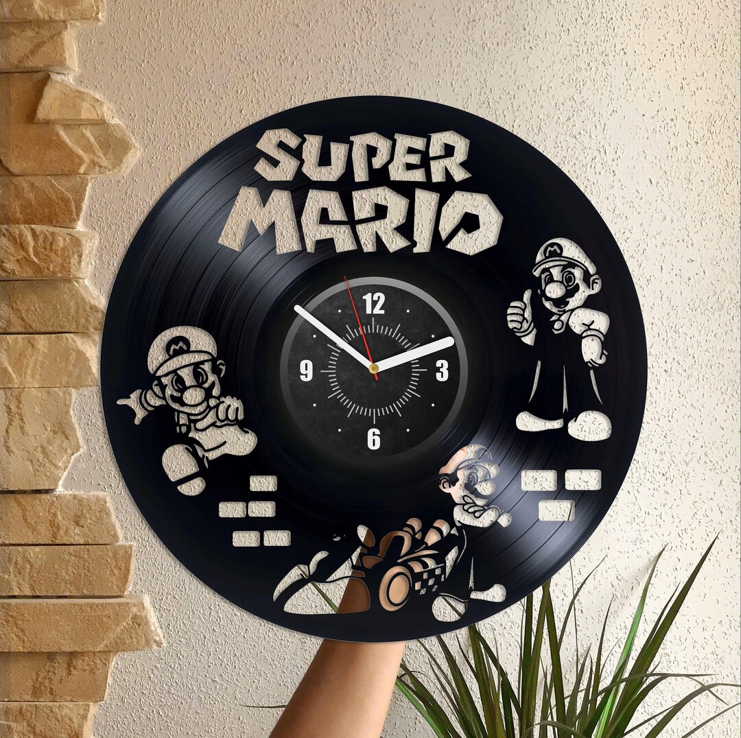 Super Mario Vinyl Record Clock, Birthday Gifts for Little Boys, Video ...
