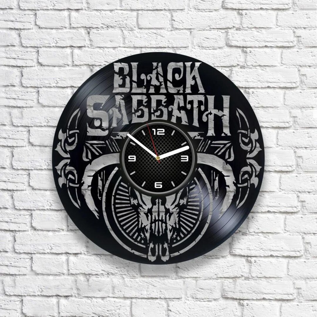 Black Sabbath Vinyl Record Wall Clock, Heavy Metal, Retro Decor for ...