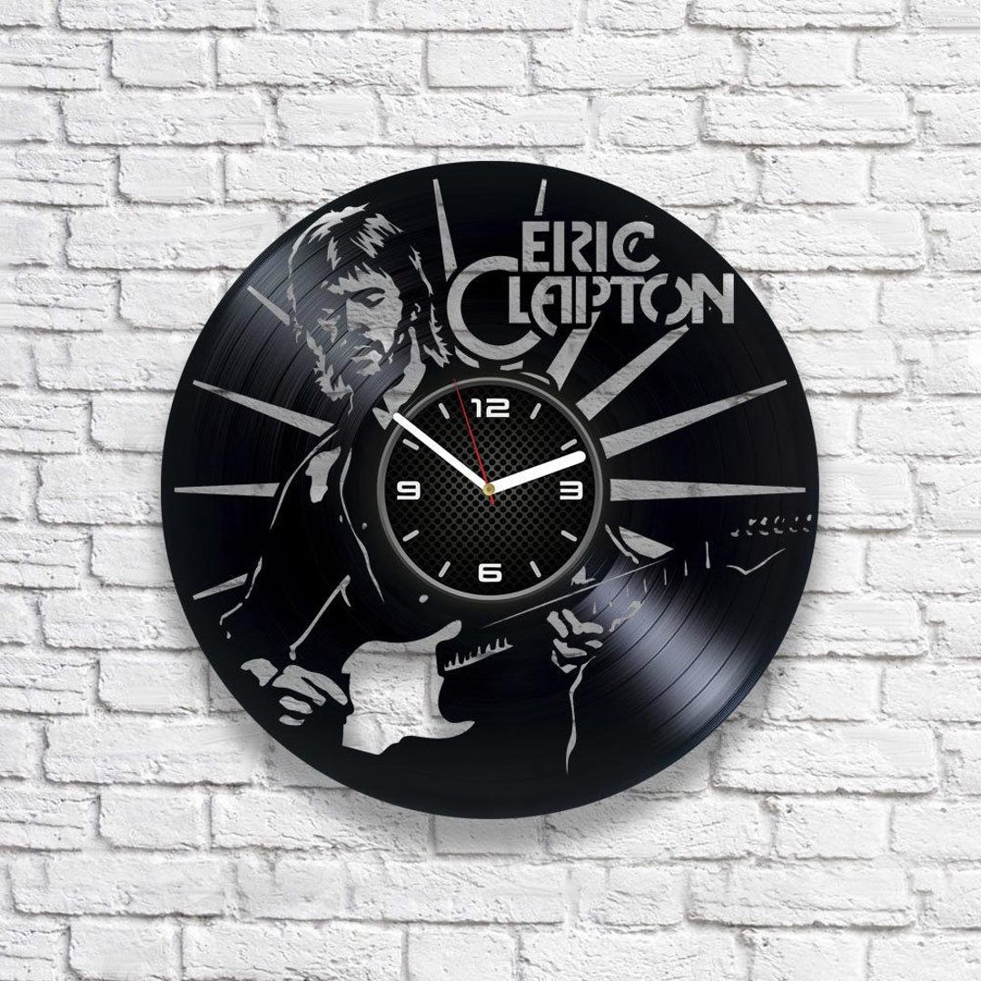 Eric Clapton Vinyl Record Clock, Guitar Player Gifts, Rock Music Decor ...