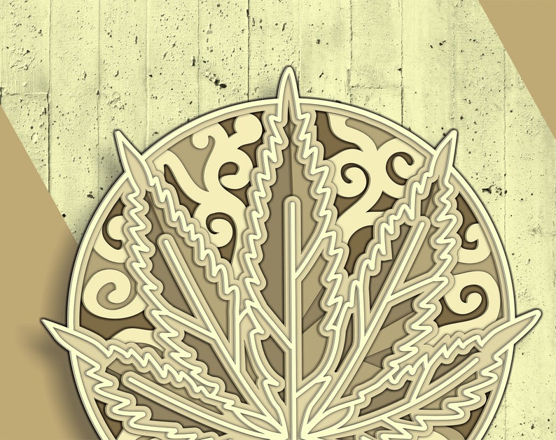 Cannabis SVG, 3D Layered Laser Files, Paper Cutting Patterns, Cricut ...
