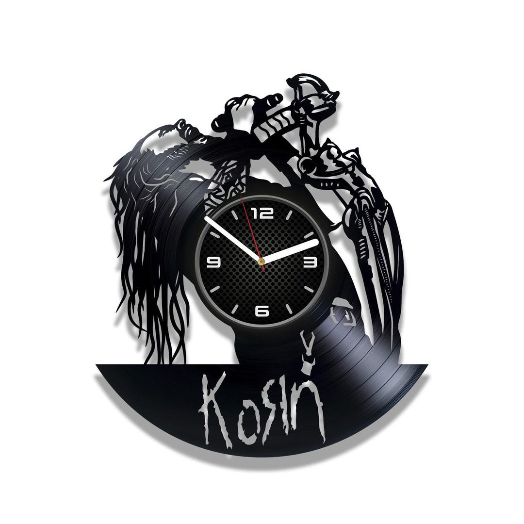 Korn Vinyl Record Clock, Metal Rock, Contemporary Wall Decor for Home ...