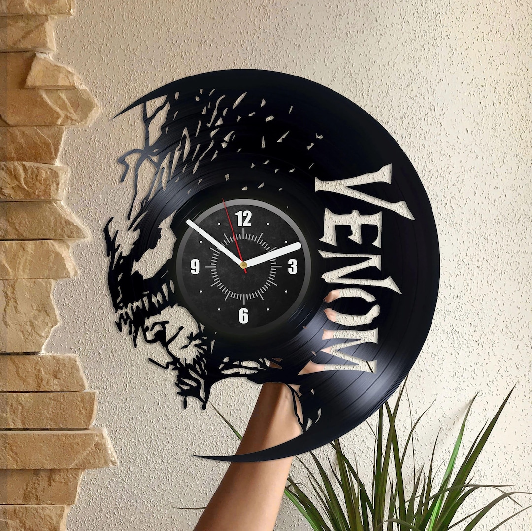 Venom Vinyl Record Wall Clock, Modern Art for Home, Marvels Universe ...