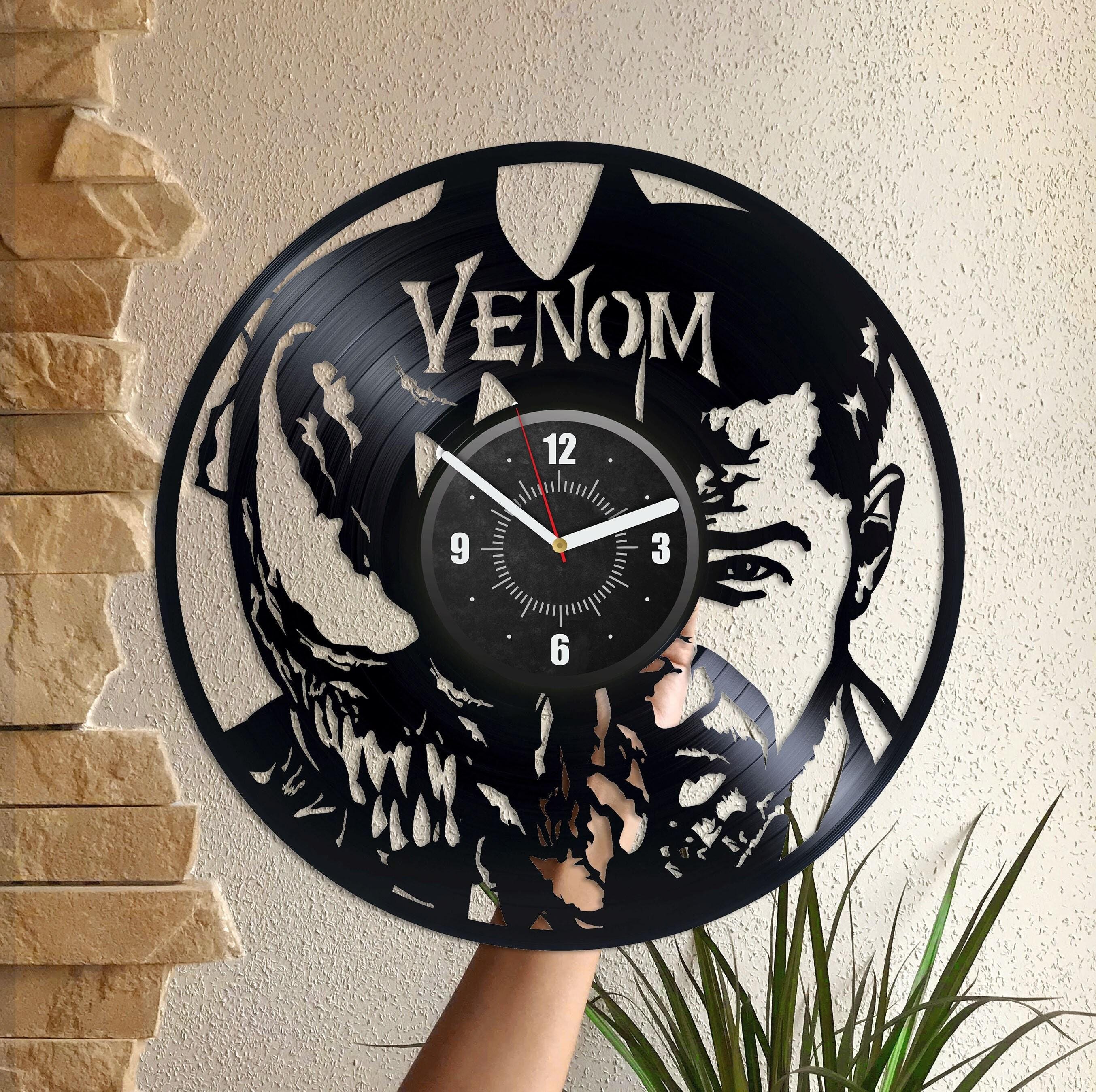 Venom Vinyl Record Clock, Mens Office Decoration, Comic Character ...