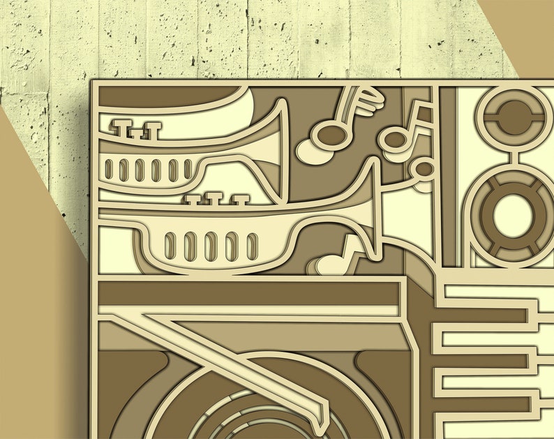 Musical Instruments SVG, Multilayer Laser Cut, Digital Download, Cricut ...