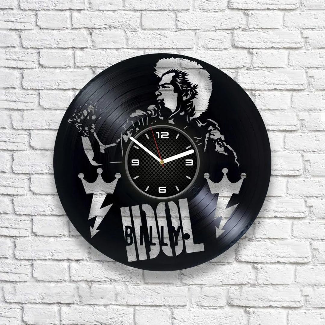 Billy Idol Vinyl Record Wall Clock, Punk Rock, Modern Decor for Office ...