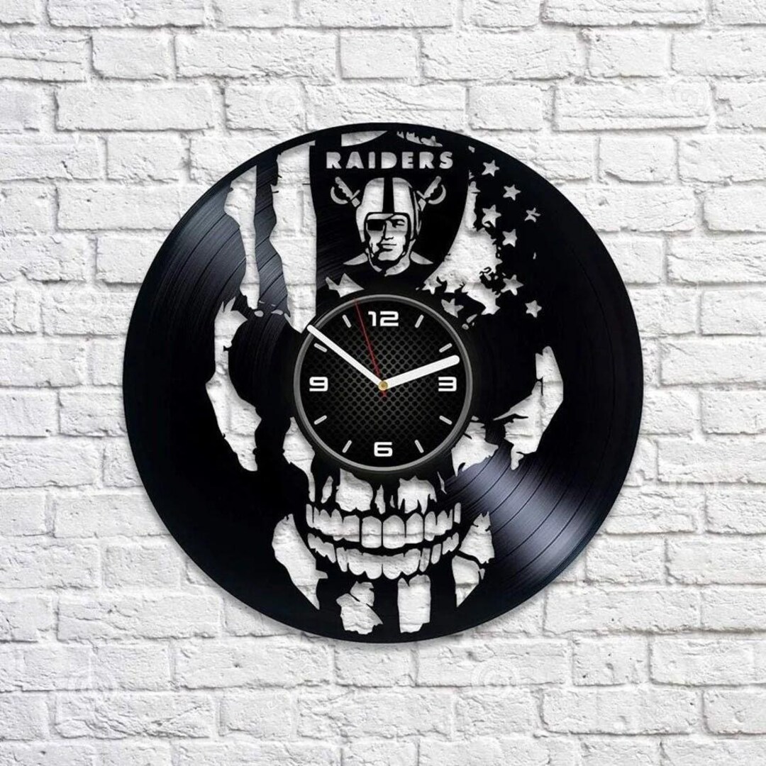 Las Vegas Raiders Vinyl Record Clock, Sport Team Gifts, American ...