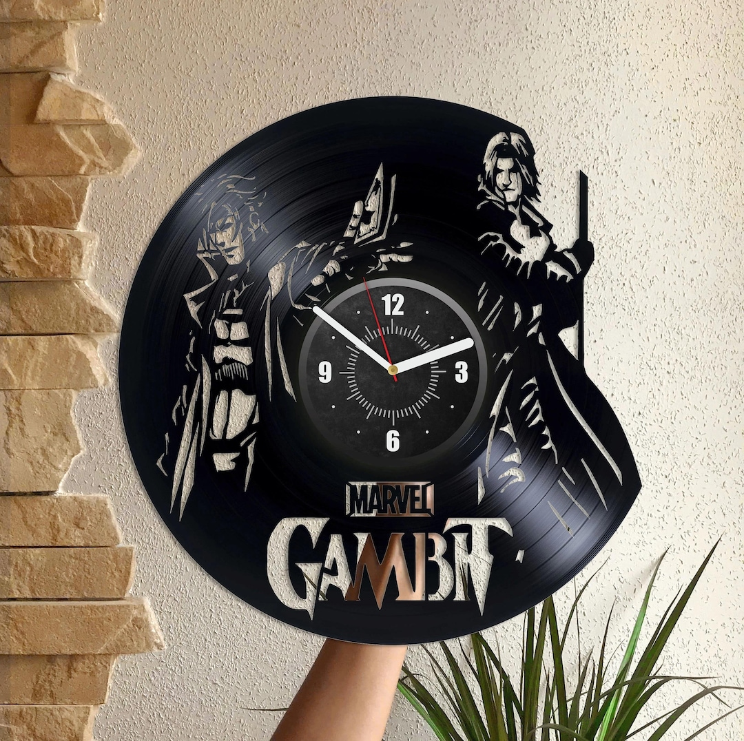 Gambit Vinyl Record Round Wall Clock, Marvels Gifts for Kids, Comic ...